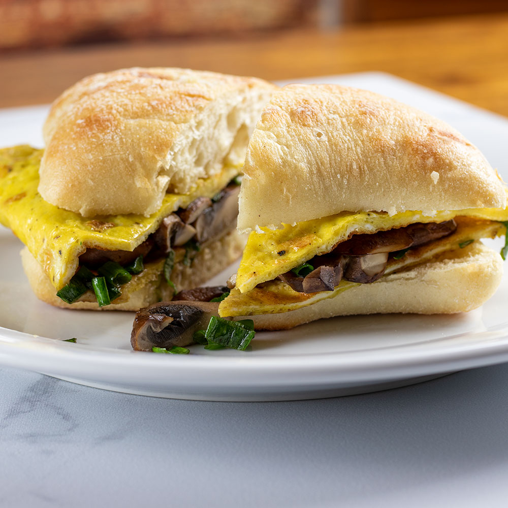 Mushroom & Chives Omelette on Ciabatta Recipe by Mary Berry - RecipeJay